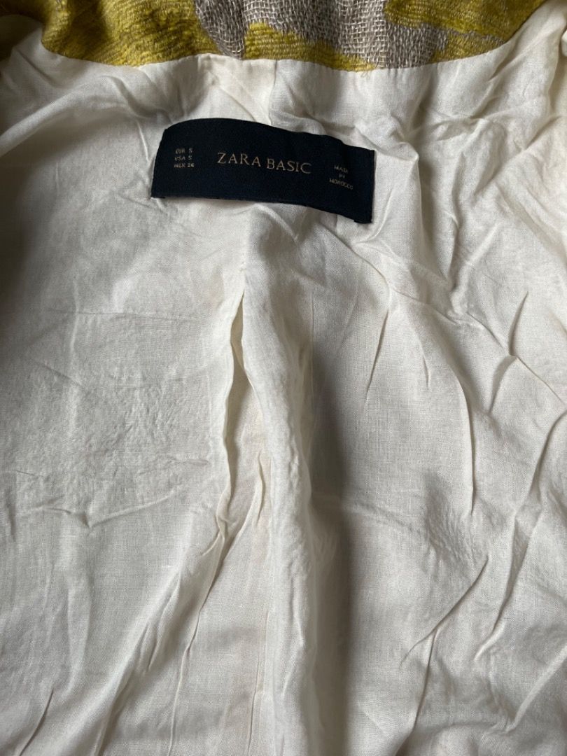 ZARA made in Marocco long light jacket linen like, Women's Fashion ...