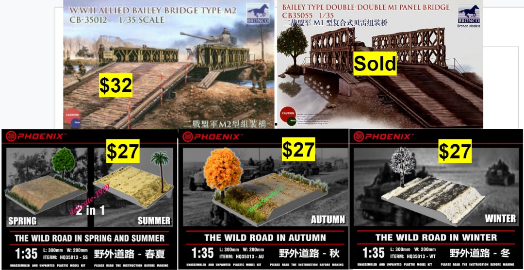 1:35 Bronco M2 Bailey Bridge and Phoenix diorama bases the wild road ...