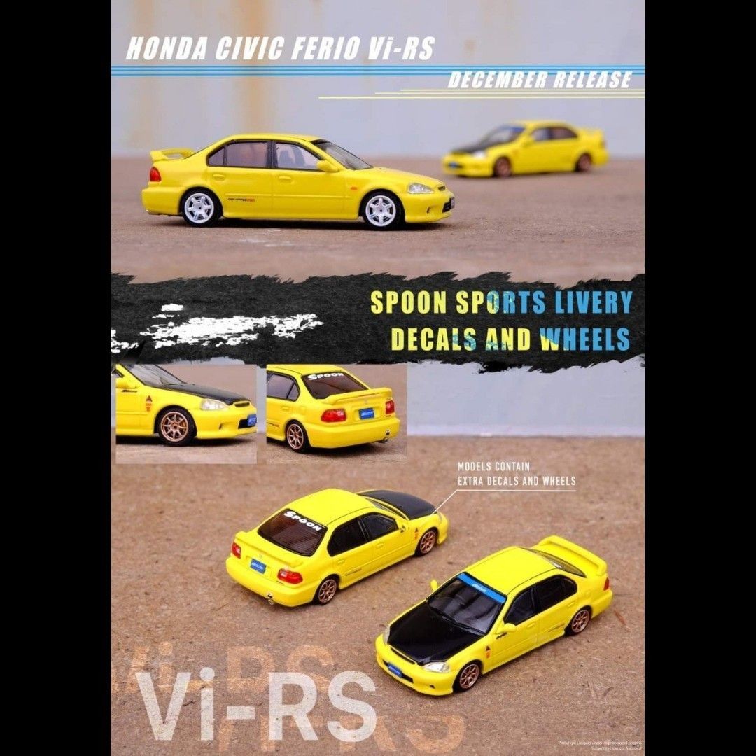 1/64 Honda Civic EK4 Ferio Vi-RS "JDM Mod Version" championship white ...