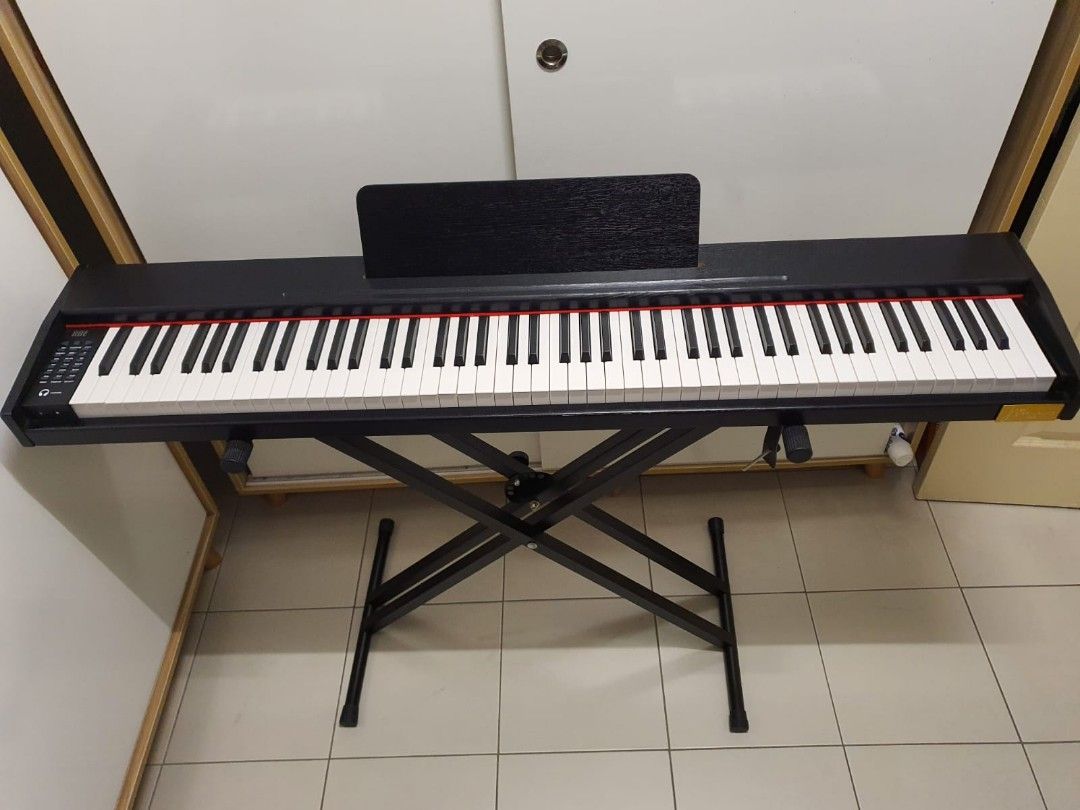 88 keys Keyboard + Stand + Single Pedal + Seat, Hobbies & Toys, Music ...