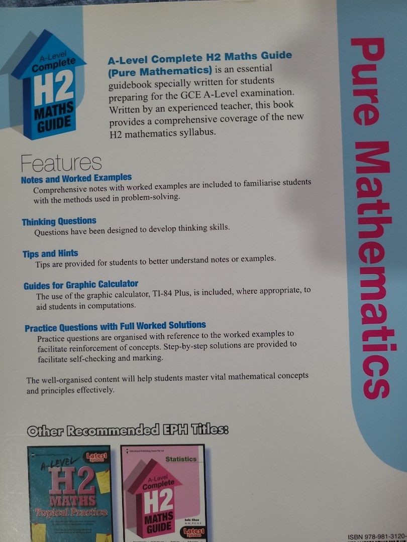 A-level Complete H2 Maths Guide (pure maths), Hobbies & Toys, Books ...