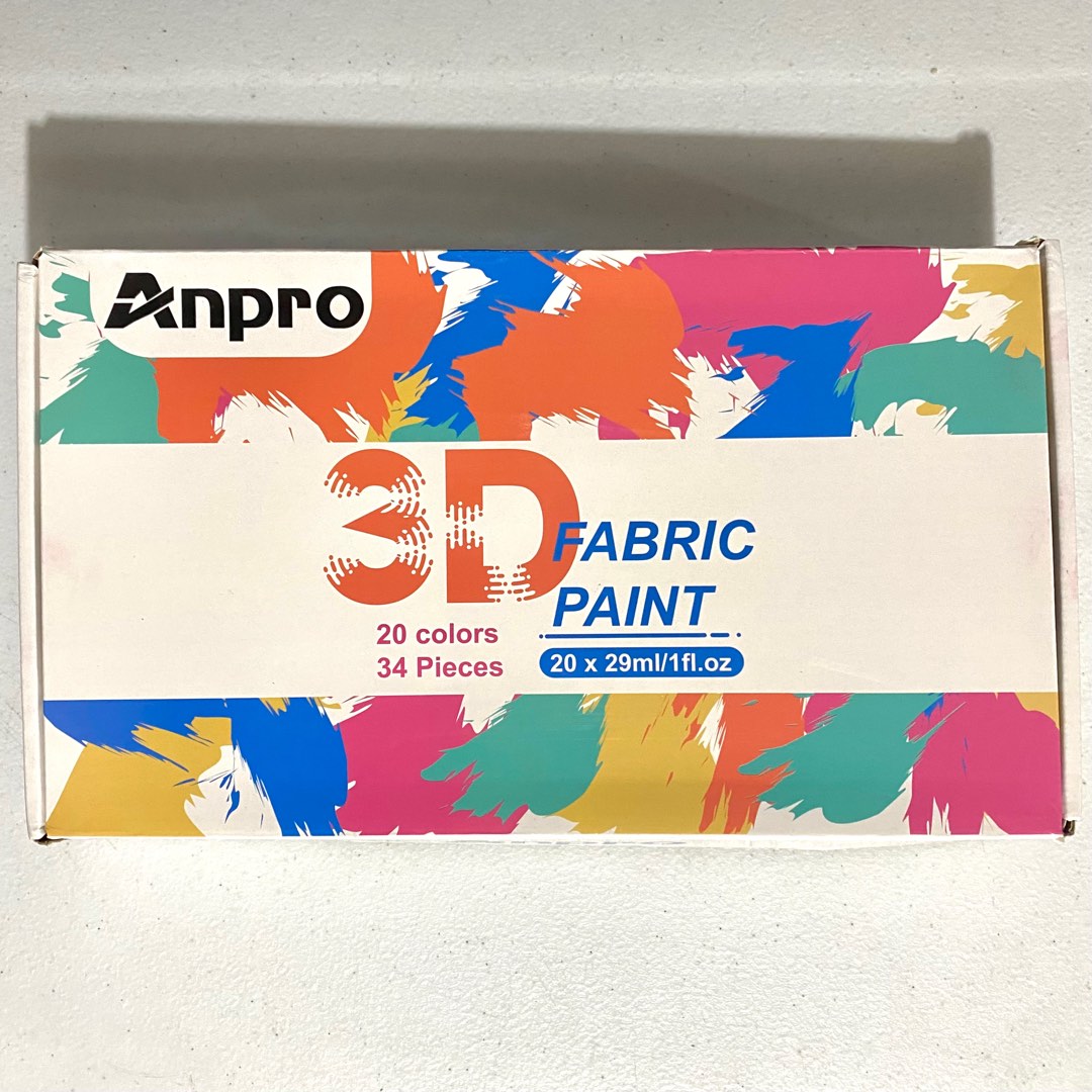 Anpro 3D Fabric Paint, Hobbies & Toys, Stationary & Craft, Other ...
