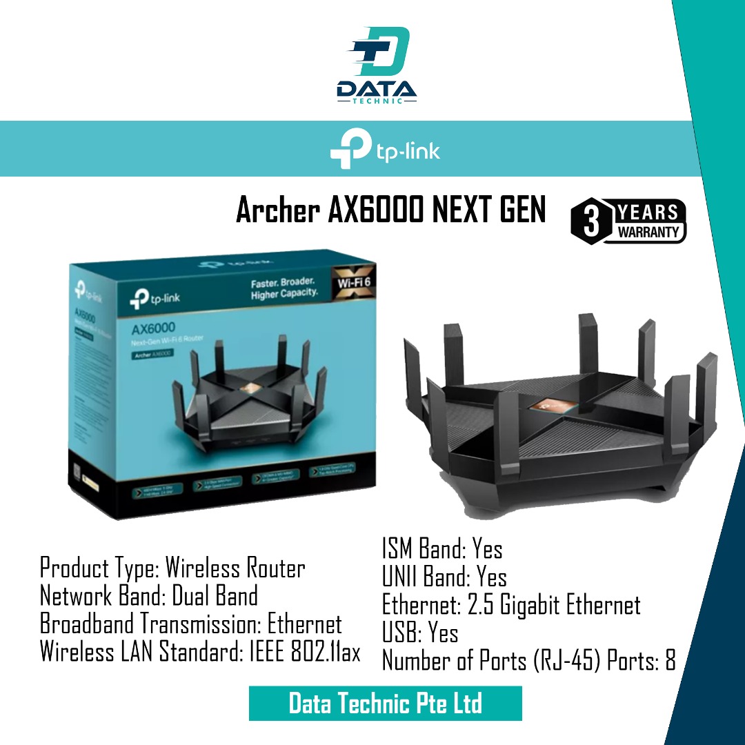 TPLINK Archer AX6000 Next Gen, Computers & Tech, Parts & Accessories ...