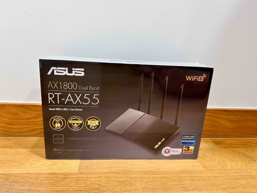 ASUS RT-AX 55 Wifi6 Router 802.11ax, Computers & Tech, Parts ...