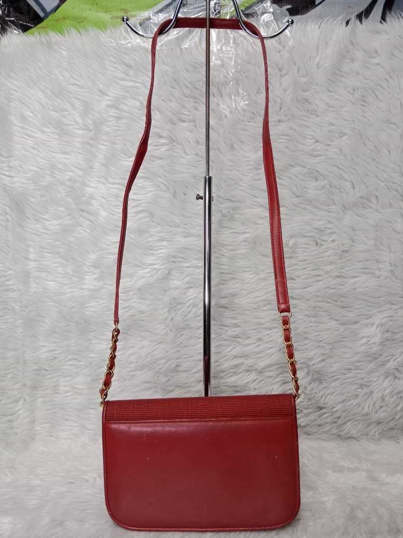 Authentic Nina Ricci Red Sling Bag, Women's Fashion, Bags & Wallets ...