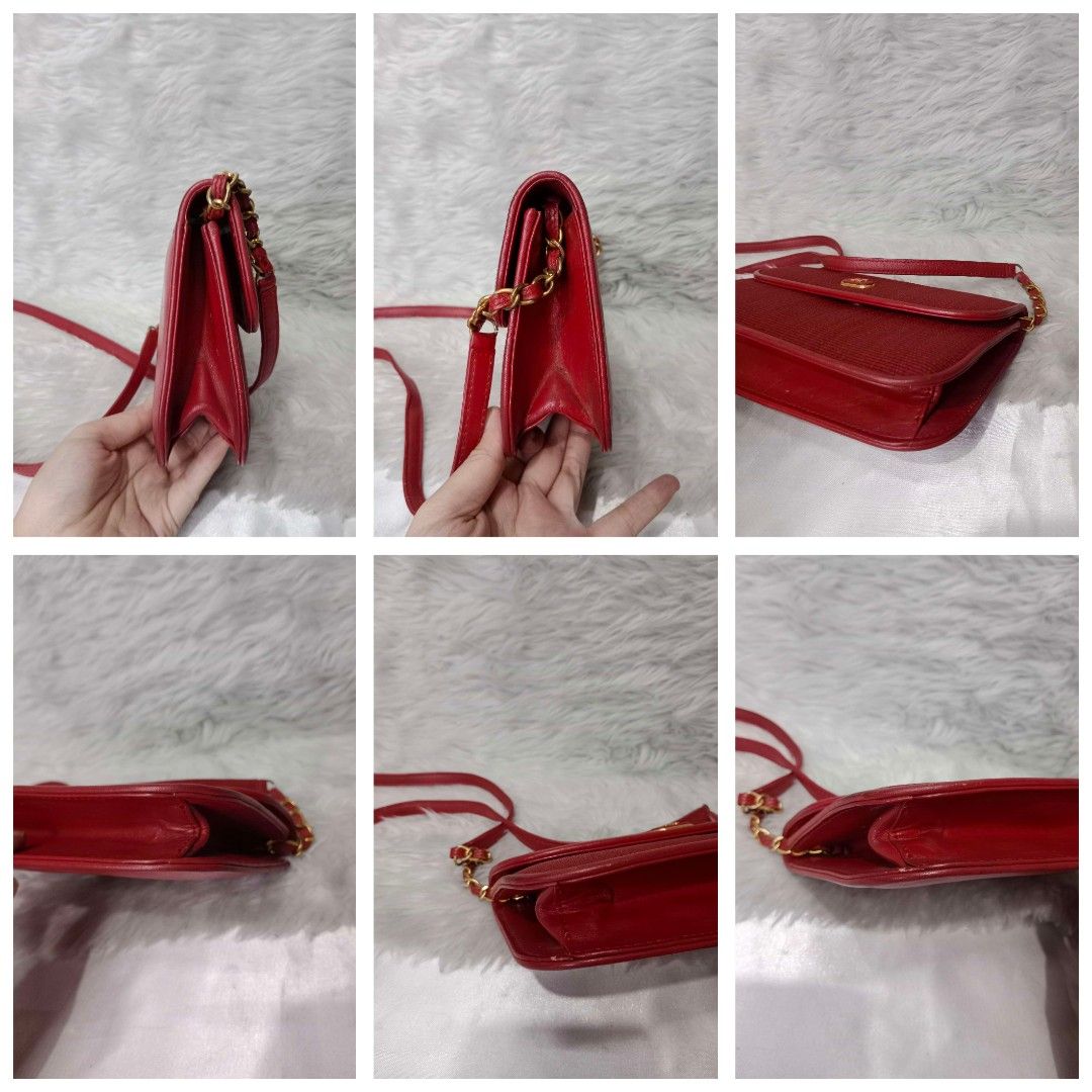 Authentic Nina Ricci Red Sling Bag, Women's Fashion, Bags & Wallets ...