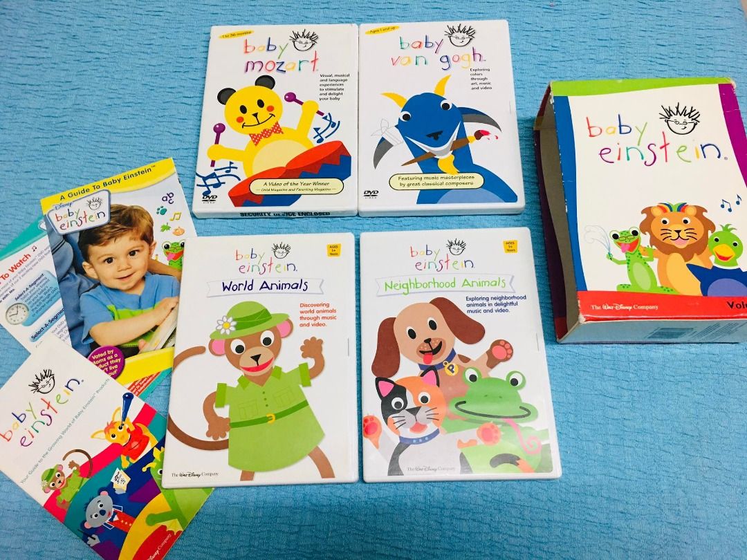 Baby Einstein DVD Set ( 4 DVDs) with free book, Babies & Kids, Infant ...