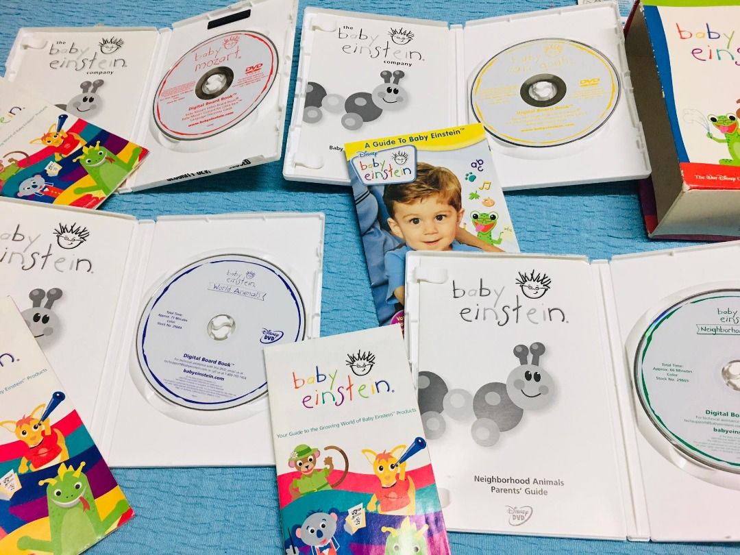 Baby Einstein DVD Set ( 4 DVDs) with free book, Babies & Kids, Infant ...