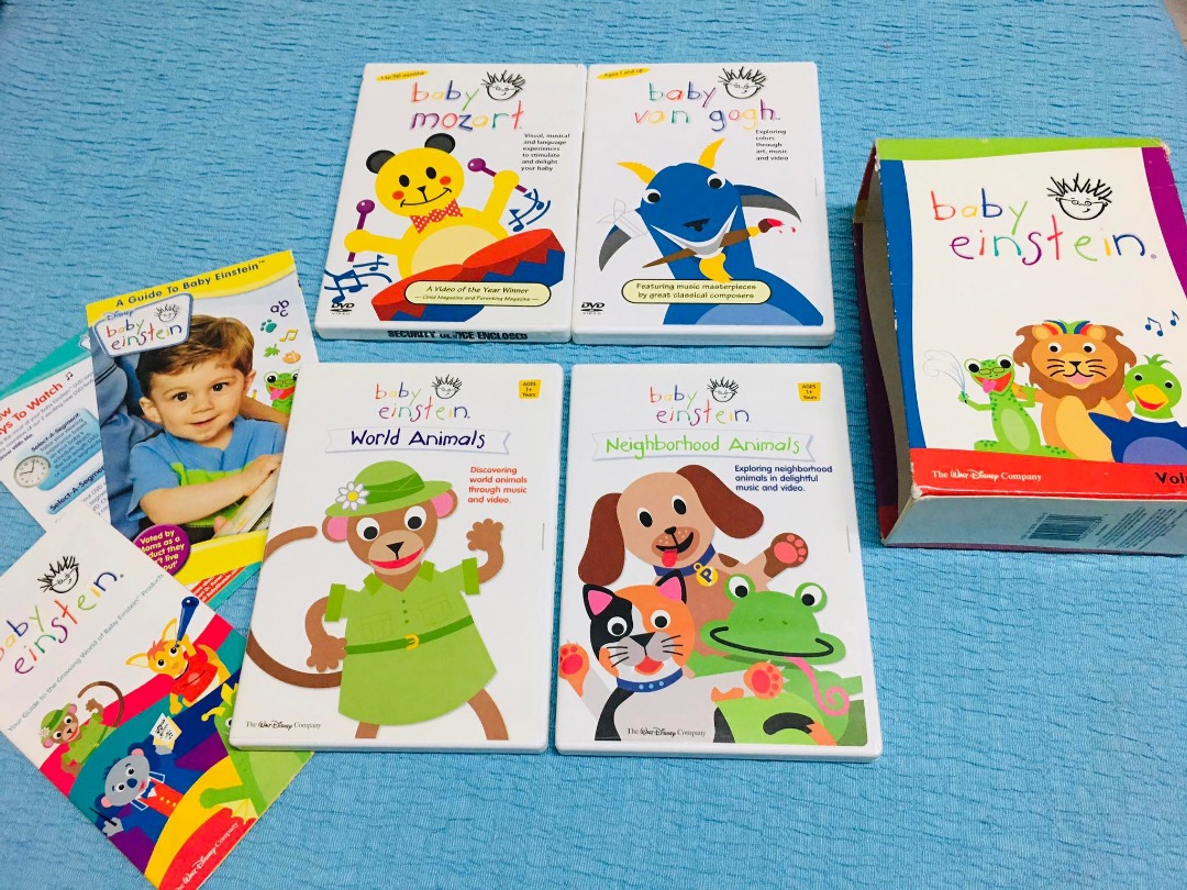 Baby Einstein DVD Set ( 4 DVDs) with free book, Babies & Kids, Infant ...