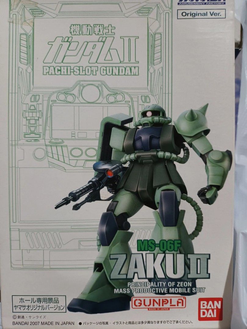 bandai yamasa original ver pachi-slot gundam ms-06f zaku 綠渣古 gunpla, 興趣 ...