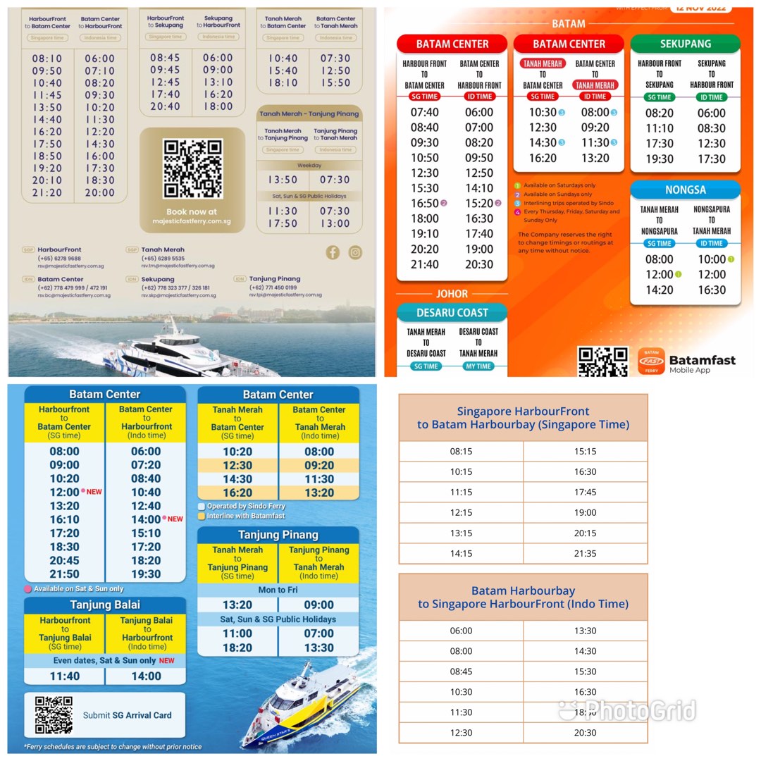 BATAM FERRY TICKETS $68, Tickets & Vouchers, Flights & Overseas ...