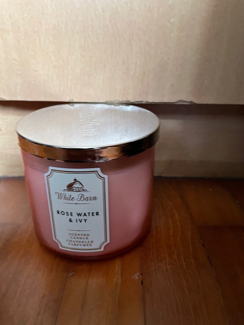 Bath & body works - rose water and ivy candle, Furniture & Home Living ...