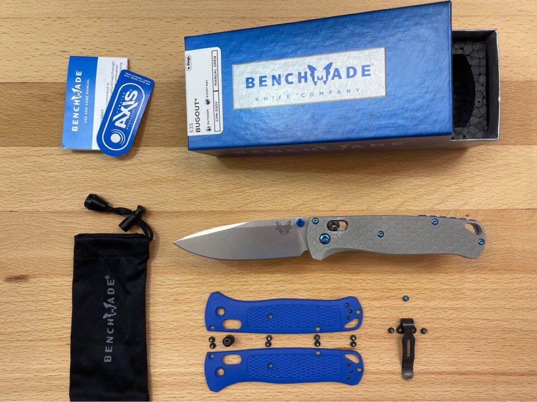 Benchmade Bugout 535 Customised/Aluminium scales, Sports Equipment ...