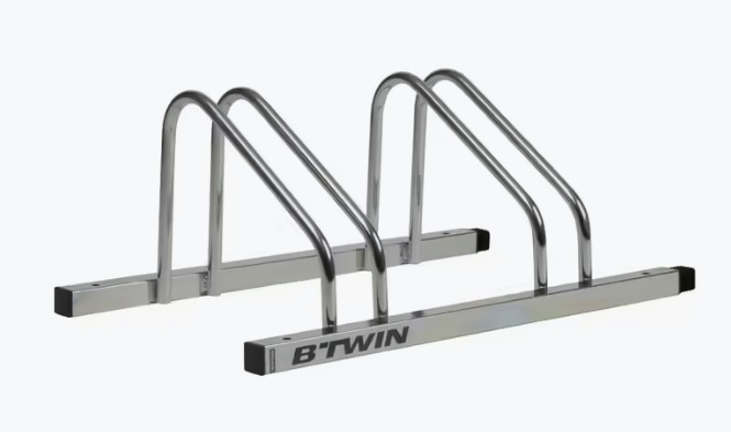 Bike Storage Rack Btwin Metal 2-Bike Modular - Silver (Decathlon ...