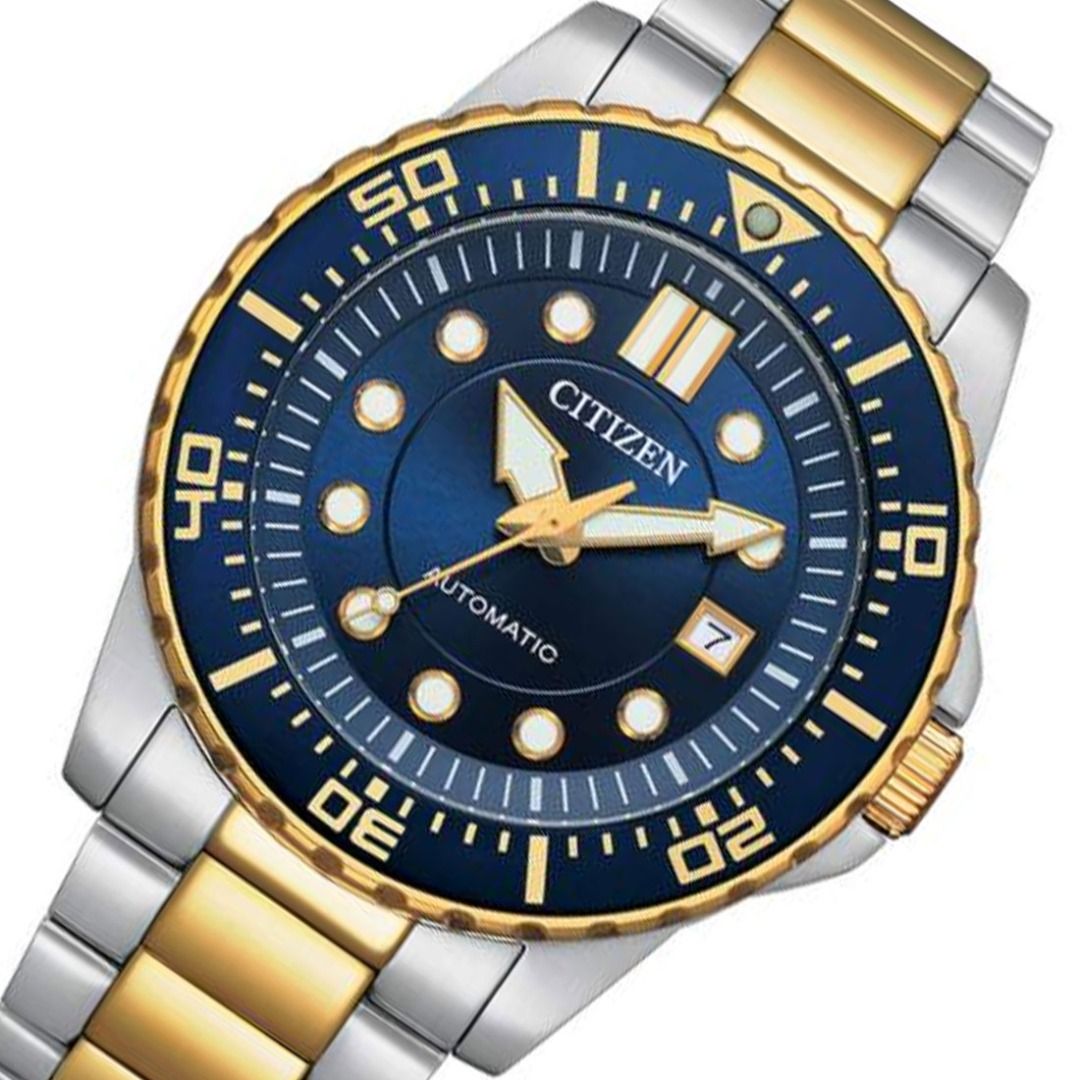 Brand New 100% Authentic Citizen Automatic Blue Dial Two Tone Stainless ...