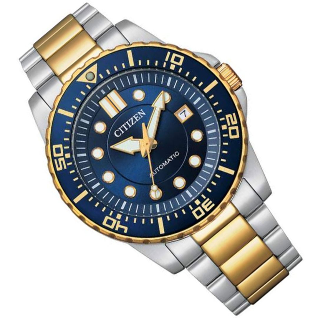 Brand New 100% Authentic Citizen Automatic Blue Dial Two Tone Stainless ...