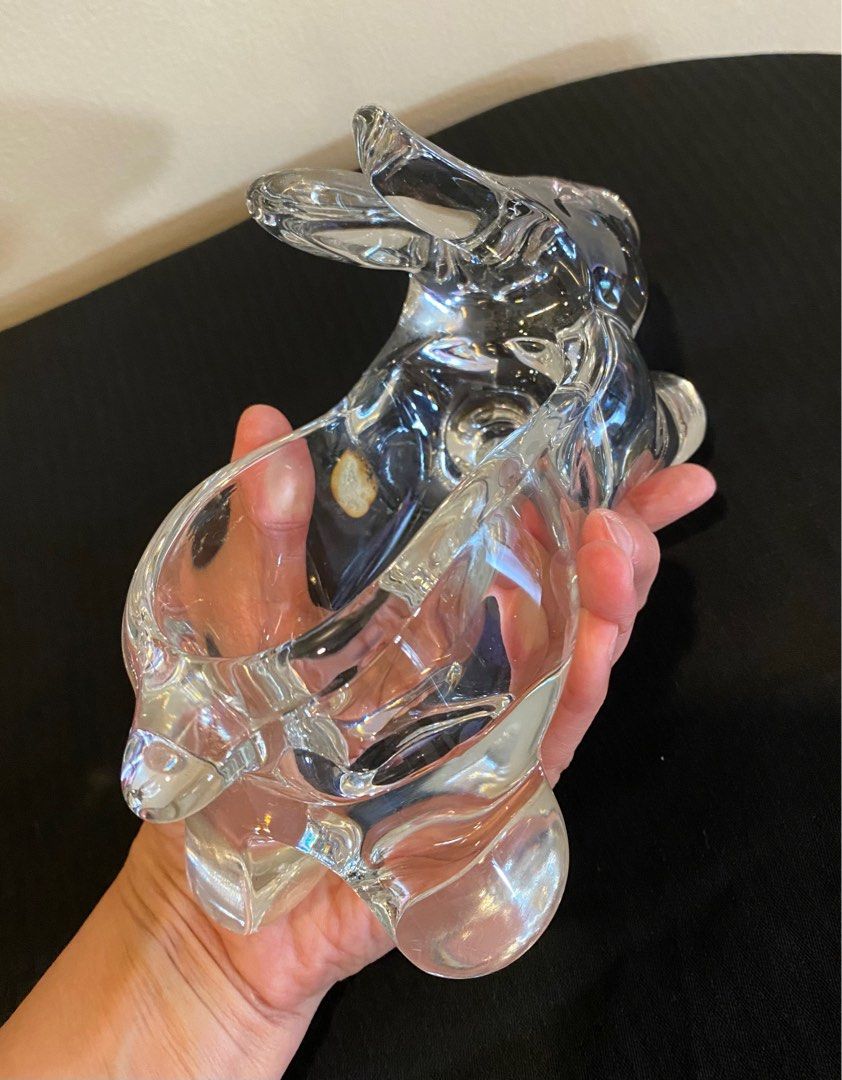 Bunny glass art display made in Japan, Furniture & Home Living, Home ...