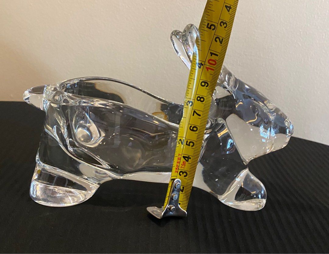 Bunny glass art display made in Japan, Furniture & Home Living, Home ...