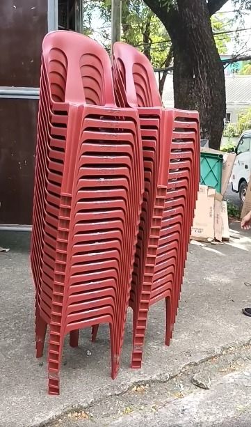 Bunny Red Monoblock Chairs - To San Pablo Laguna, Furniture & Home ...