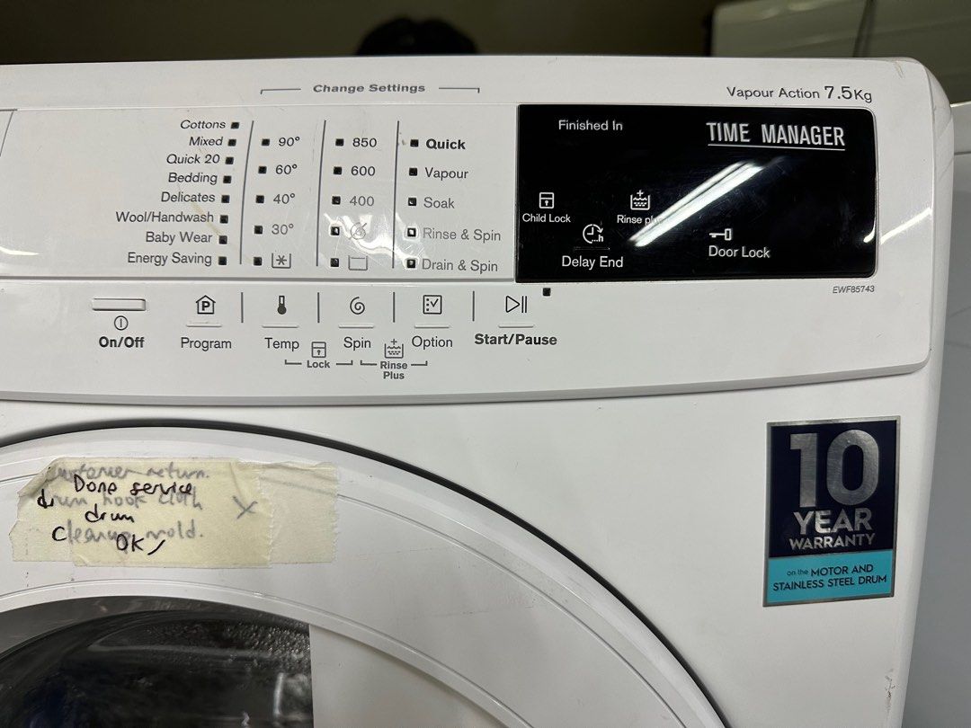 BUY NOW! ELECTROLUX 7.5kg Front Load Washer EWF85743, TV & Home ...