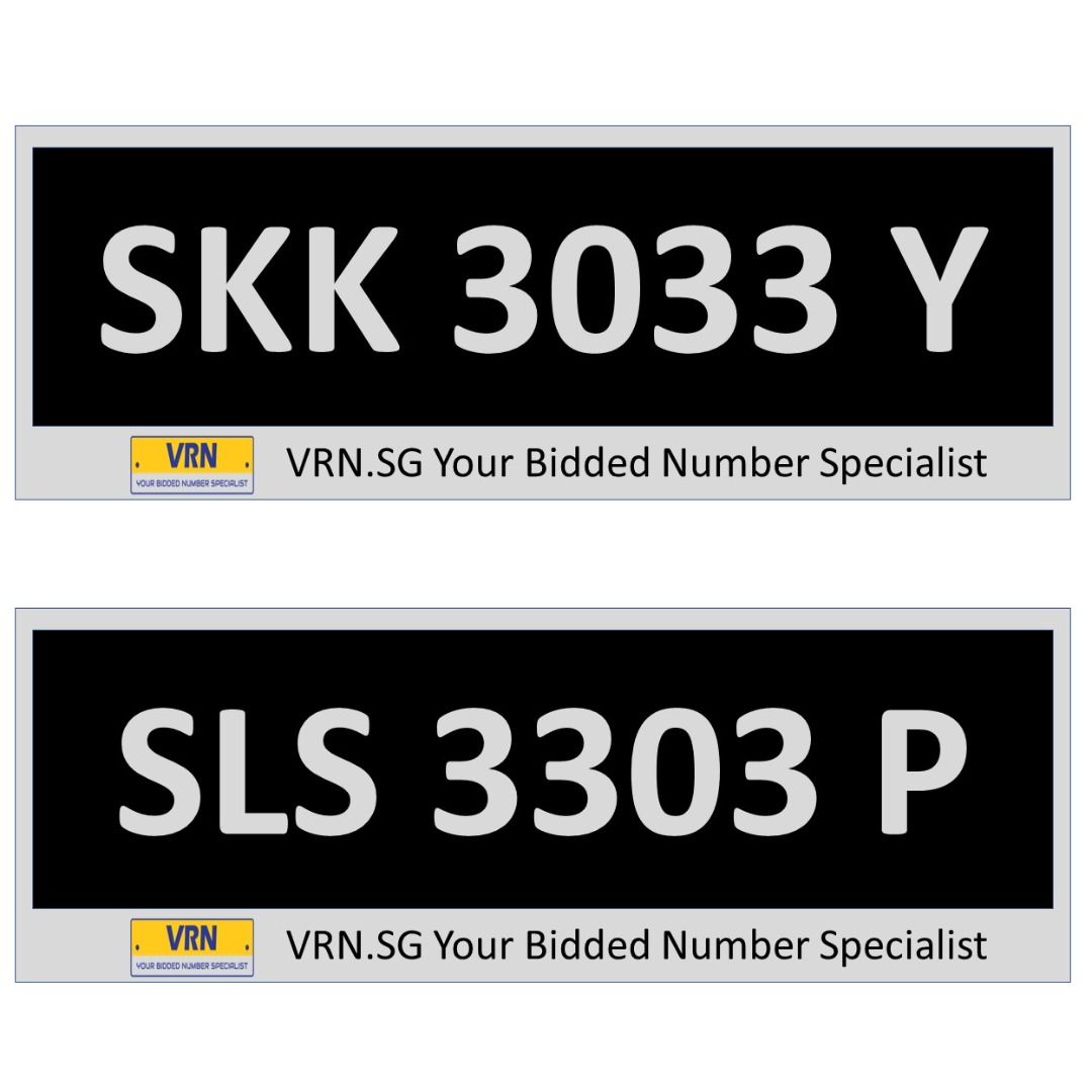 Triple "3" Car Number Plate for Sale: 3033, 3303, Car Accessories, Car ...