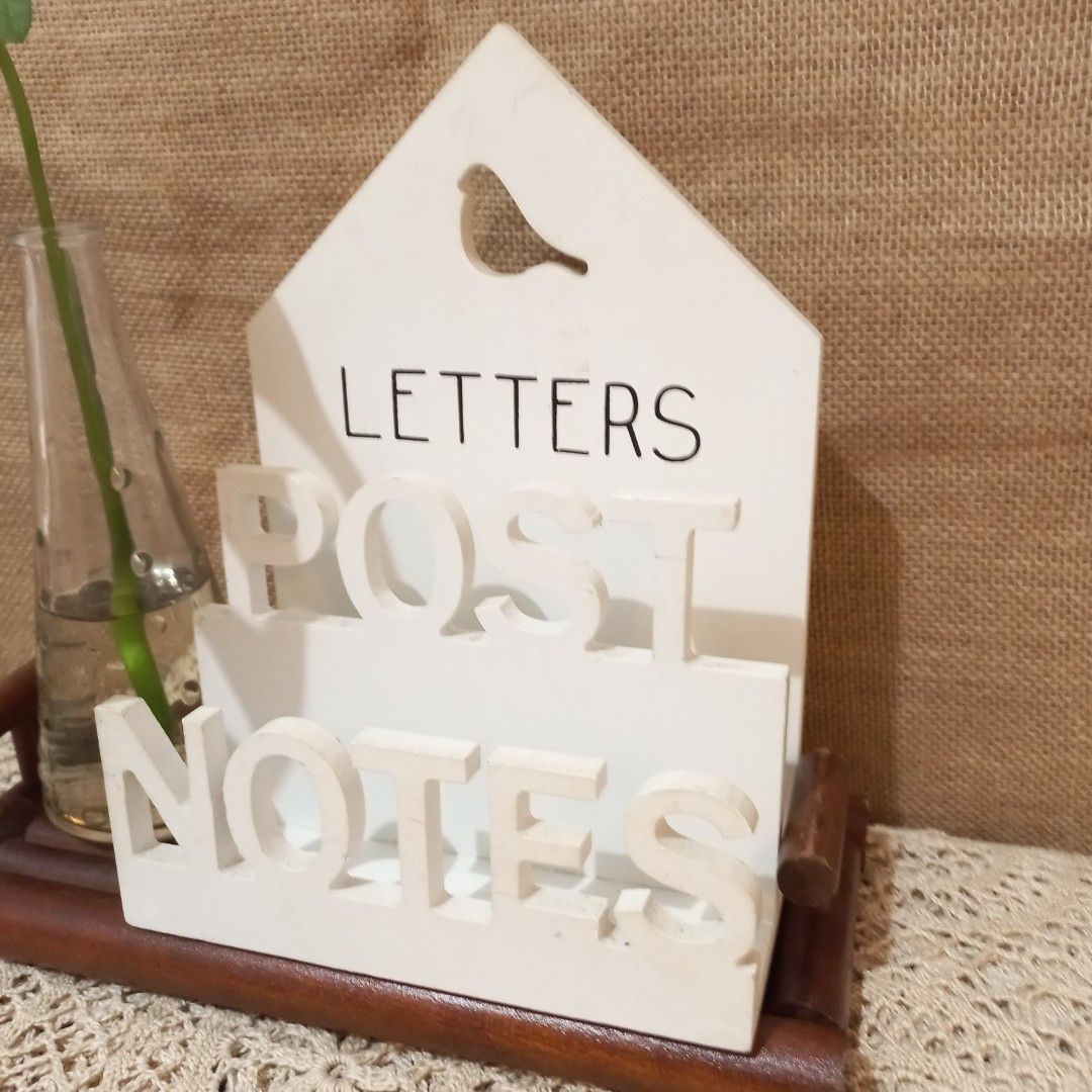 Wood cut out words letter rack holder shabby chic farmhouse functional ...