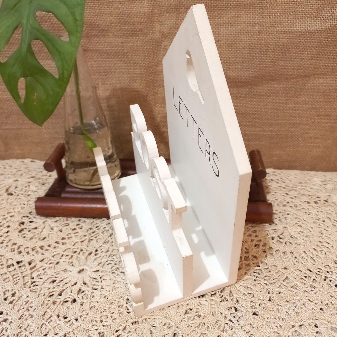 Wood cut out words letter rack holder shabby chic farmhouse functional ...