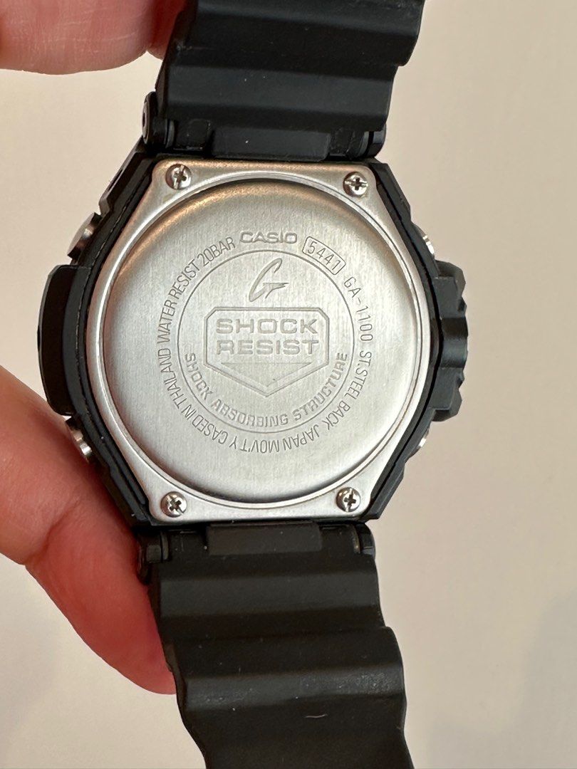 Casio G-shock GA-1100 / 5441 Black, 名牌, 手錶 - Carousell