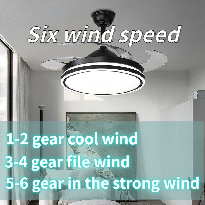 Ceiling fan ceiling fan with light invisible fan lamp household ...