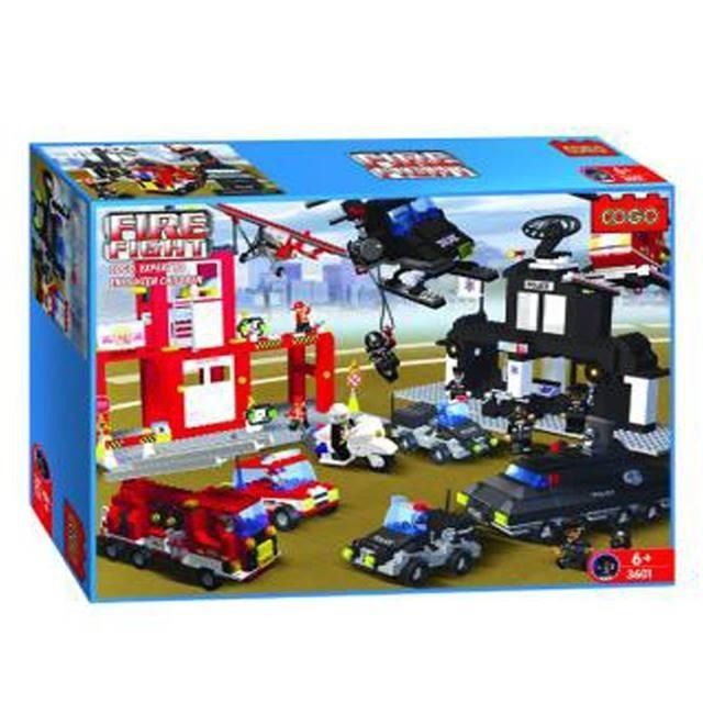 COGO Fire Fight 3601 Fire and Police Station, Hobbies & Toys, Toys ...
