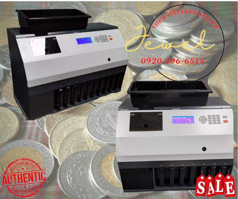 CS70 Professional 6+1 Ports Coin Sorter High-Speed Coin Counter, Coin Counting and Sorting ...