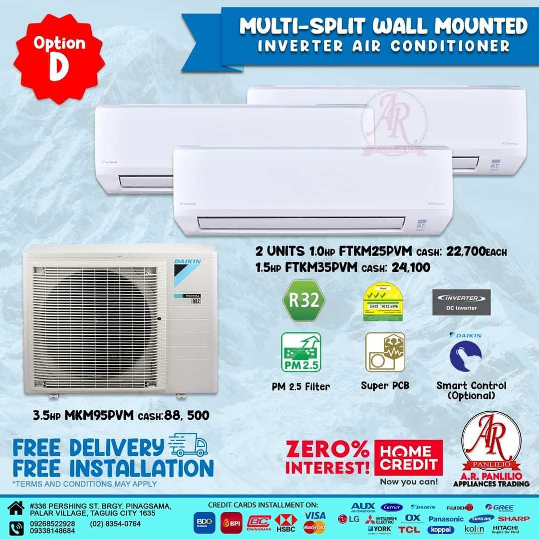 DAIKIN MULTI SPLIT WALL MOUNTED INVERTER AIRCON OPEN FOR INSTALLMENT ...