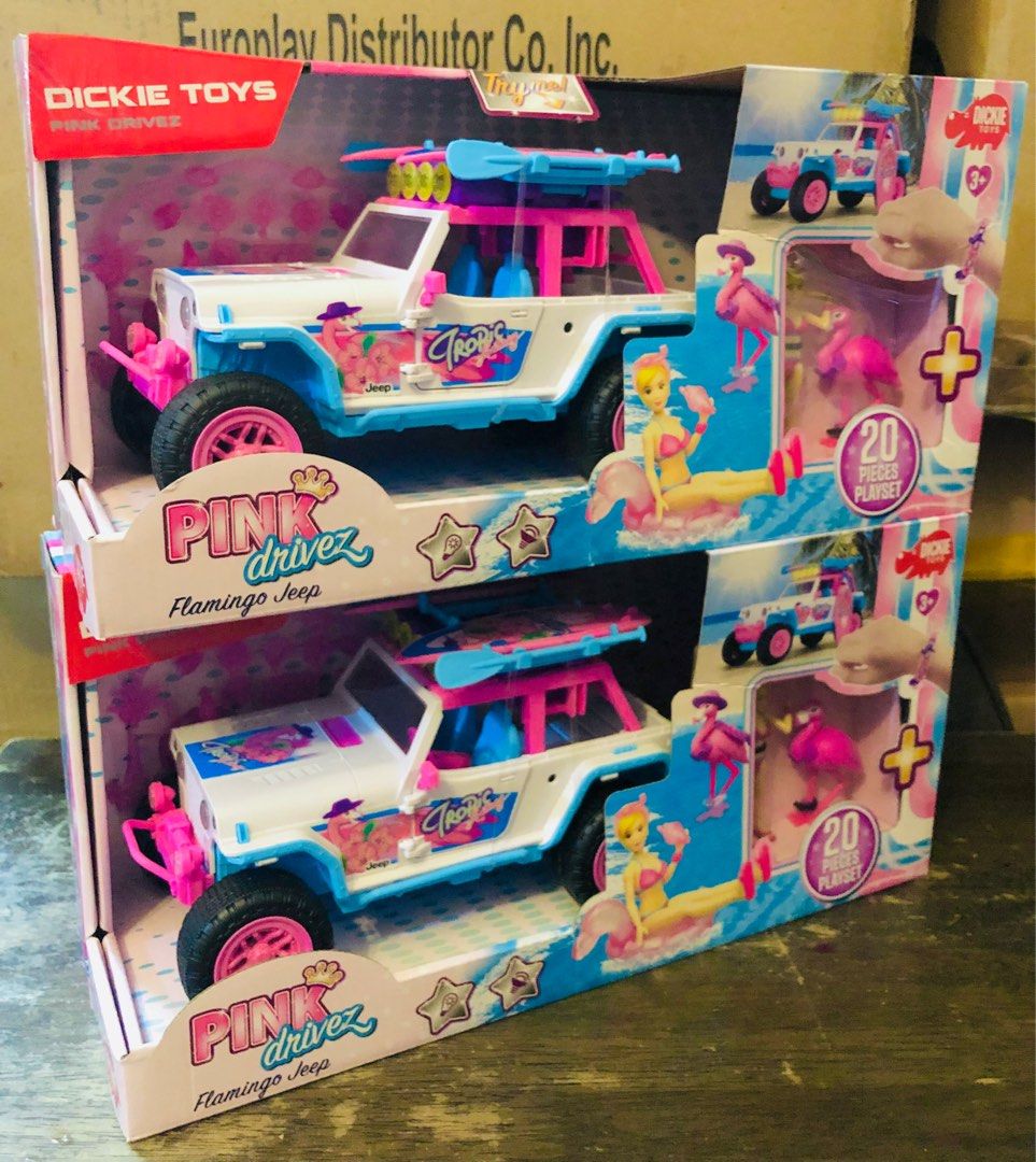 Dickie Toys Flamingo Jeep Playset with Light and Sound, 22cm, Hobbies ...