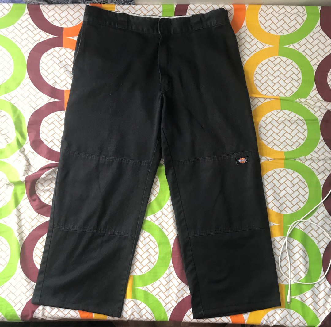 Dickies Double Knee Pants Black, Men's Fashion, Bottoms, Trousers on Carousell