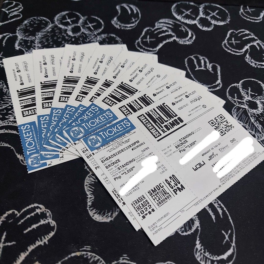 DISCOUNTED BRONZE TICKET ERASERHEADS REUNION CONCERT HULING EL BIMBO ...