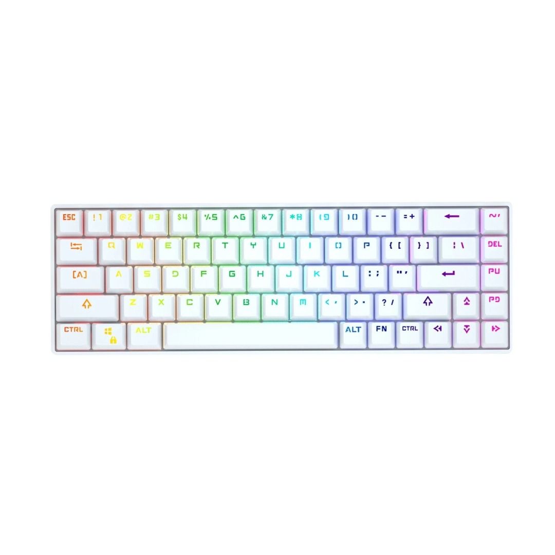 DK68 bluetooth wireless 65% mechanical keyboard hot swappable RGB DIY ...