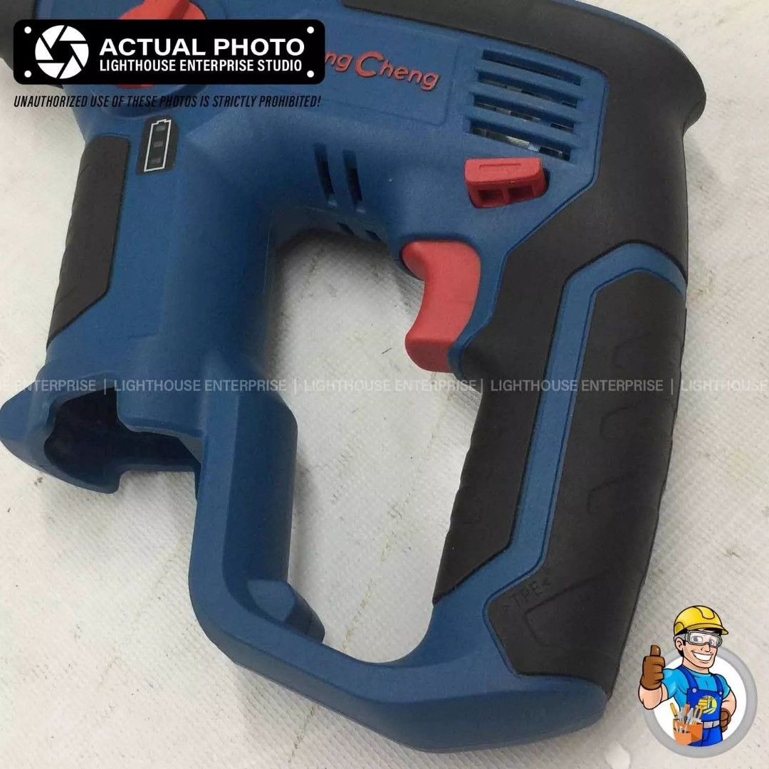 DONG CHENG SDS Plus Cordless 12V Rotary Hammer w/ 2.0Ah Battery Pack ...