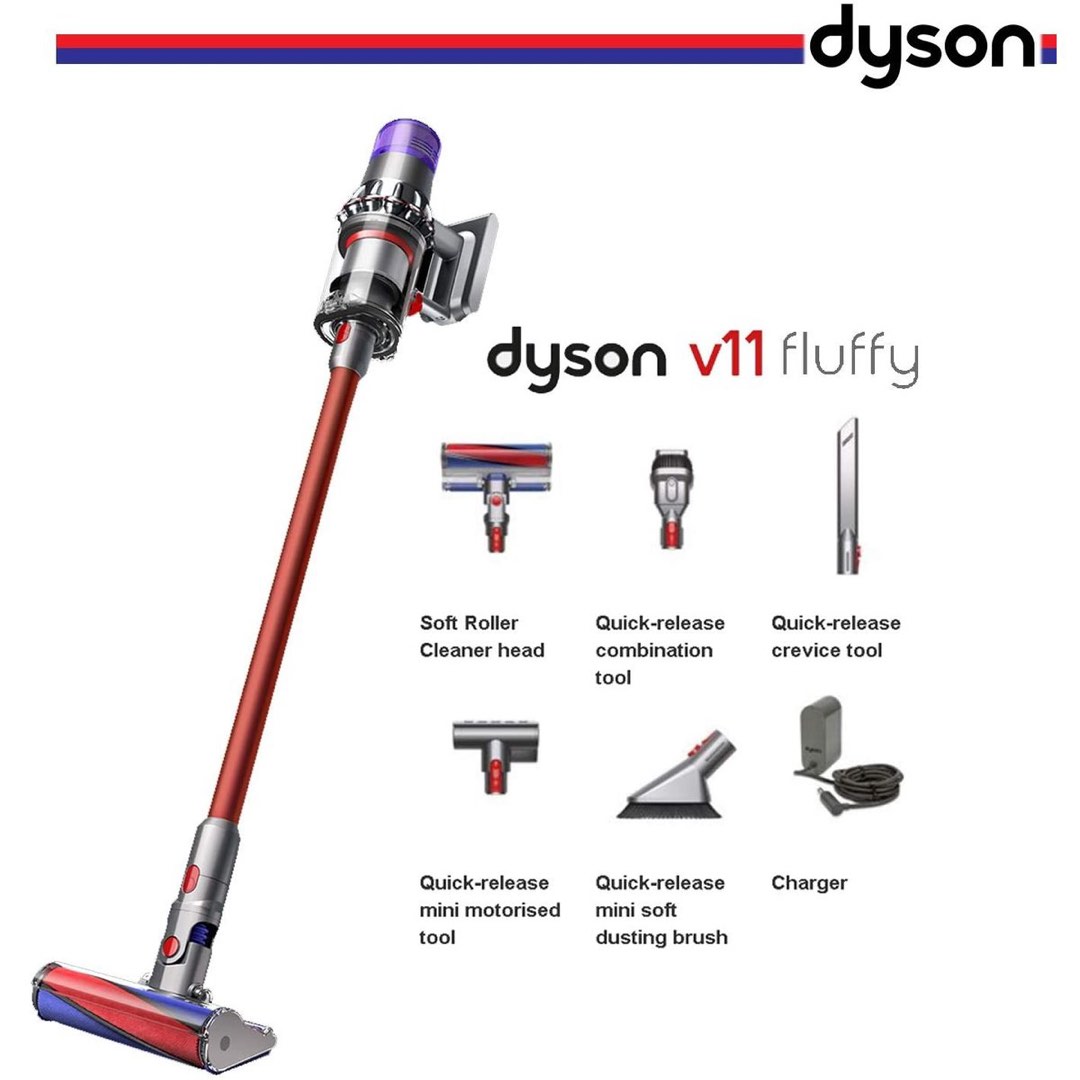 Dyson V11 Fluffy (Nickel/Red), TV & Home Appliances, Vacuum Cleaner ...
