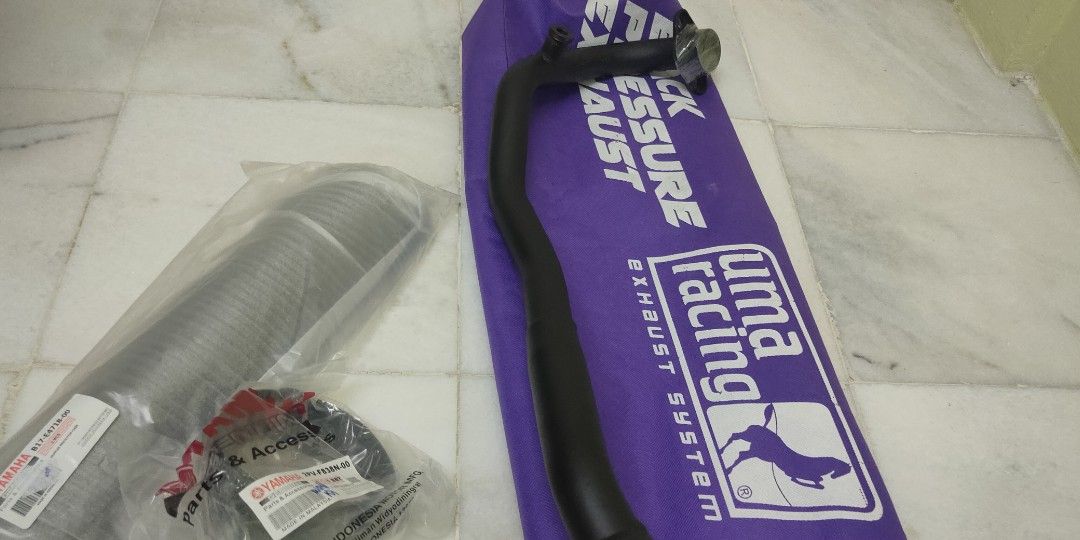 Ekzos Uma Back pressure 28mm Y15 Ysuku Exhaust, Motorbikes on Carousell