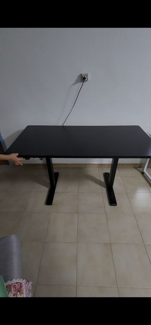 Electric Adjustable table 120cm X 60cm, Furniture & Home Living ...