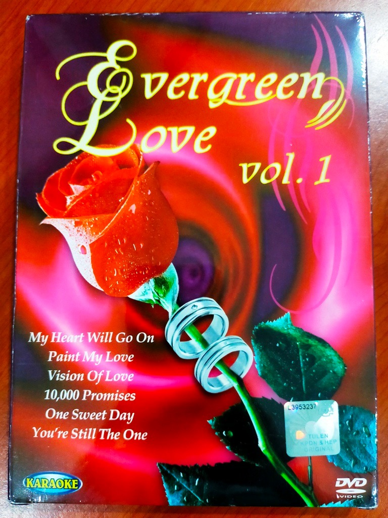 Evergreen Love Vol.1 DVD Karaoke 20 Romantic Love Songs Made Popular by Celine Dion MLTR Mariah ...