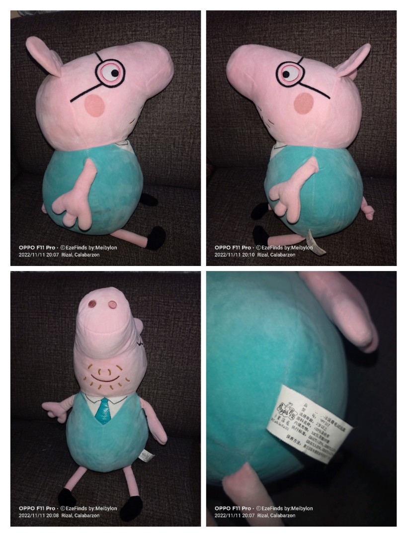 EZEFINDS "Daddy Pig" Peppa Pig Plush Toy 21 inches, Hobbies & Toys ...