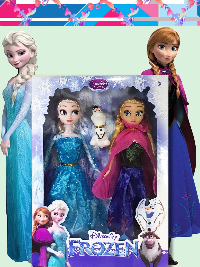Gift Idea: Frozen Barbie Doll 3 pcs Anna Elsa and Olaf for Kids Girls ...