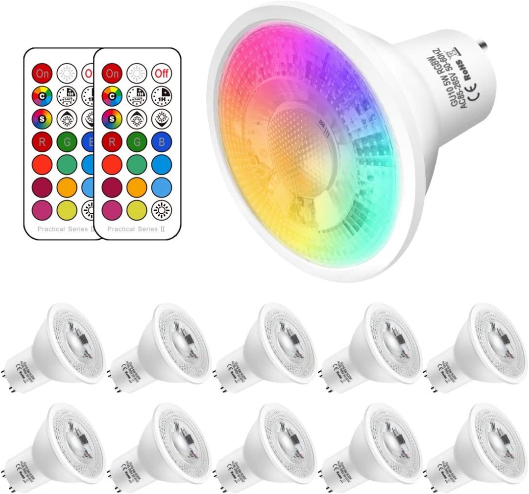 GU10 Colour Changing led Bulb,5W dimmable gu10 led Bulbs,Equivalent 50 ...