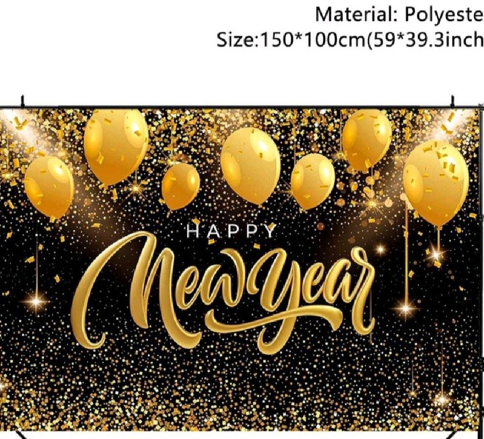 HAPPY NEW YEAR BACKDROP, Everything Else, Looking For on Carousell