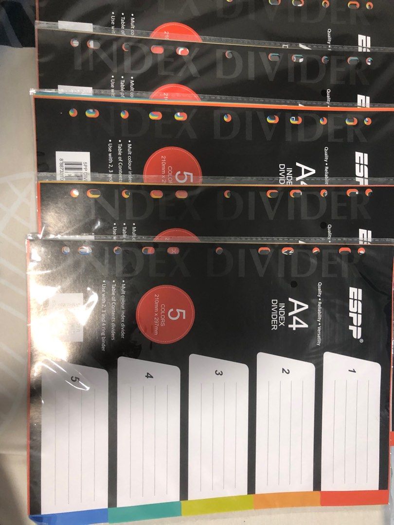 hard cover ring files with new divider, Hobbies & Toys, Stationery ...