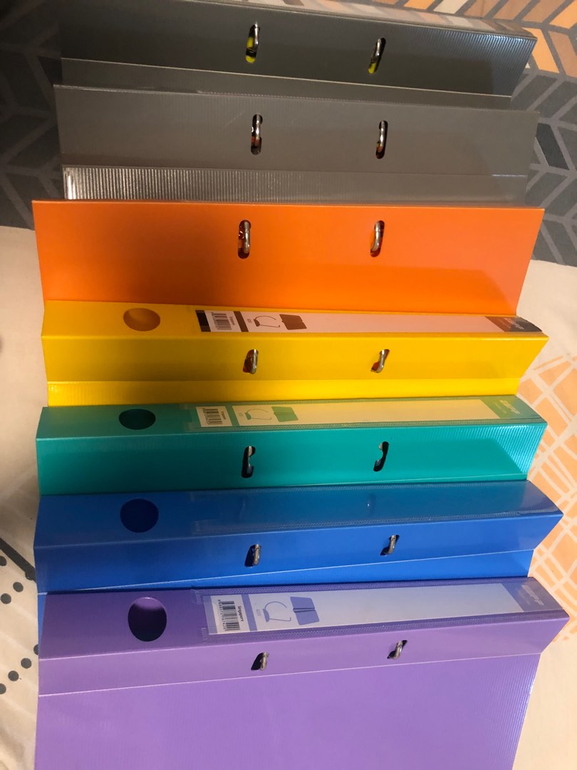 hard cover ring files with new divider, Hobbies & Toys, Stationery ...