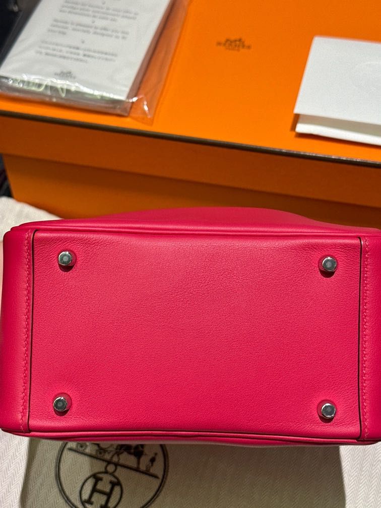 Hermes Mini Lindy framboise, Luxury, Bags & Wallets on Carousell