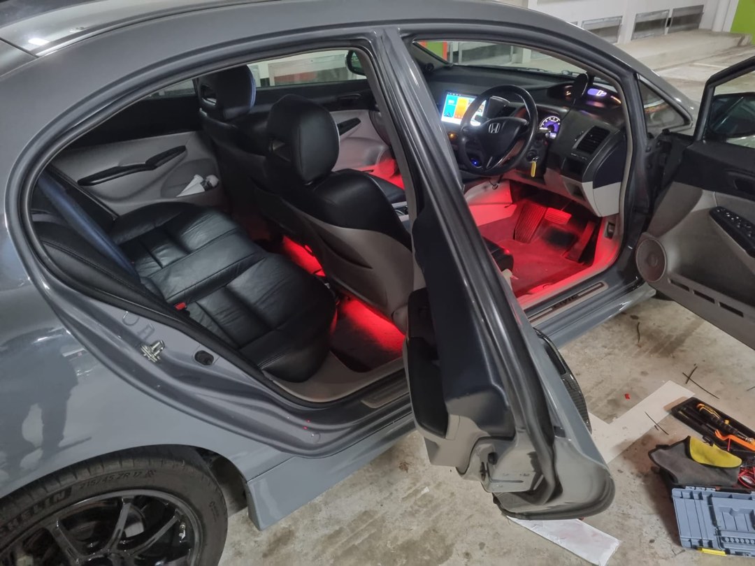 Honda Civic FD RGB Car Leg Room Lights, Car Accessories, Accessories on ...