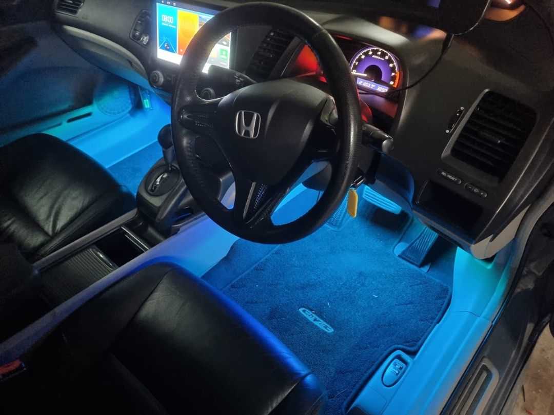 Honda Civic FD RGB Car Leg Room Lights, Car Accessories, Accessories on ...